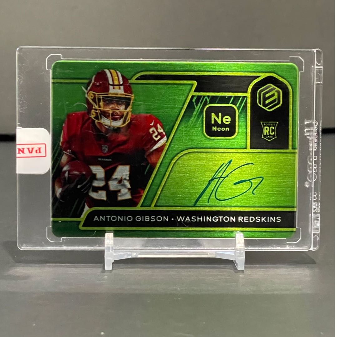 Antonio Gibson Elements Neon Green RC Auto /10 - Washington Commanders
