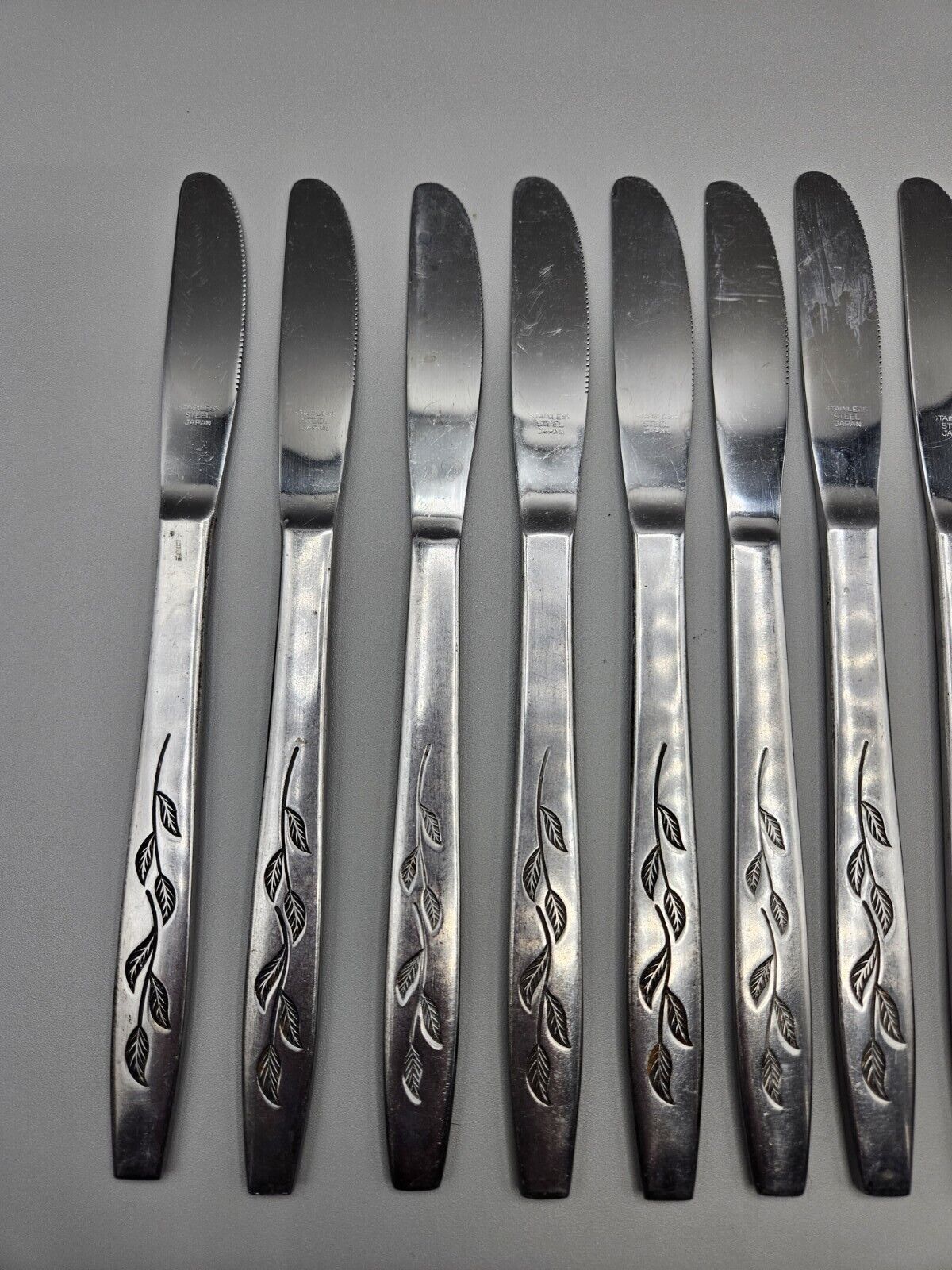 Nasco HAITI Stainless Japan Leaf Handle Silverware Flatware Dinner ...
