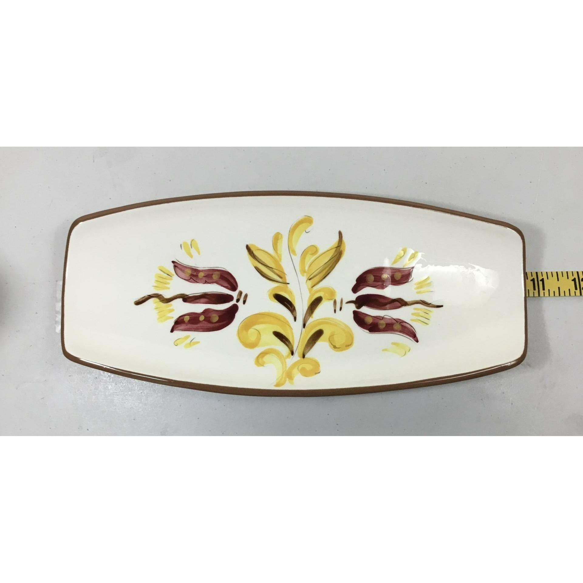 Mid-century Modern footed serving dish, Stangl pottery, Provincial ...