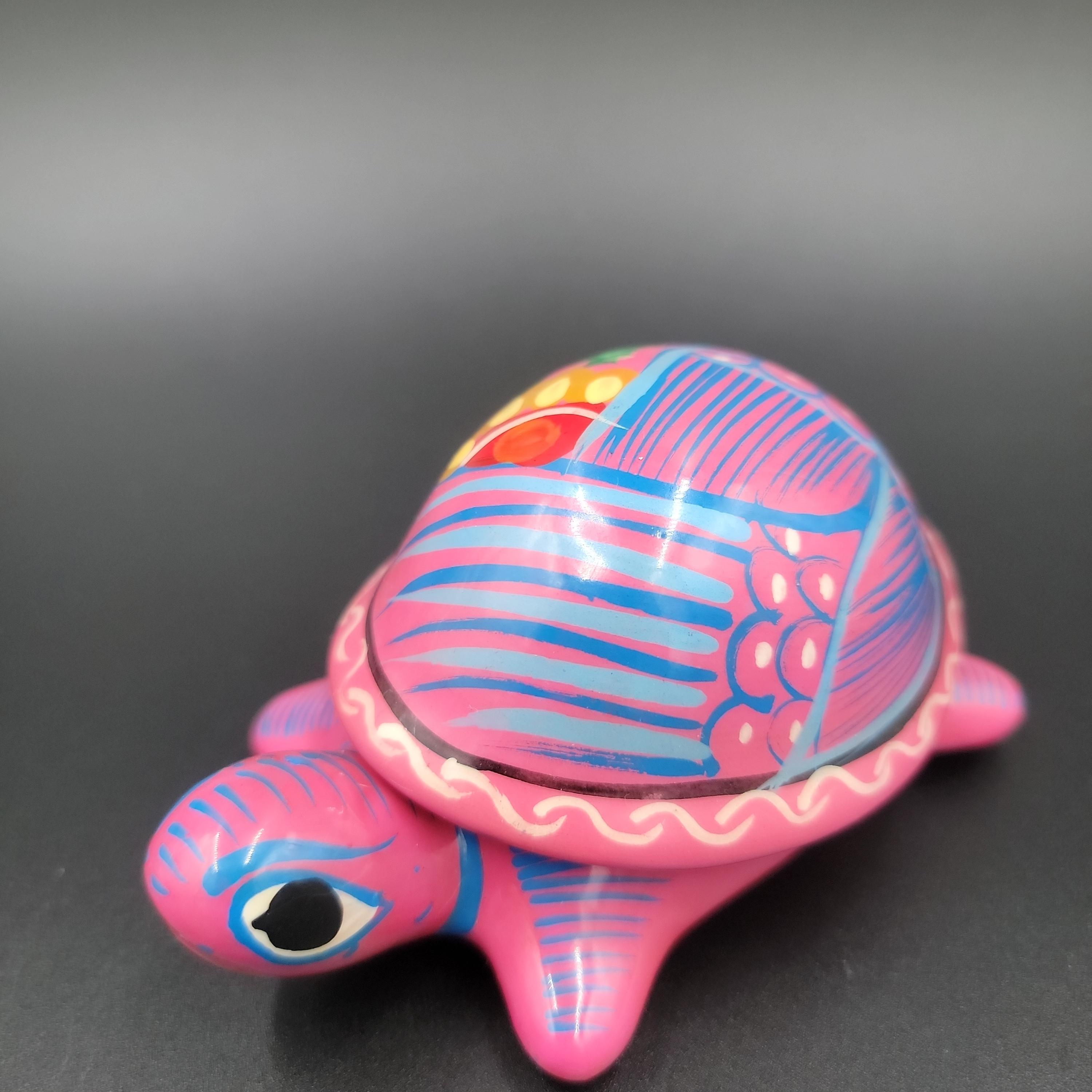 Hand-Painted Ceramic Turtle TrinkitDish.