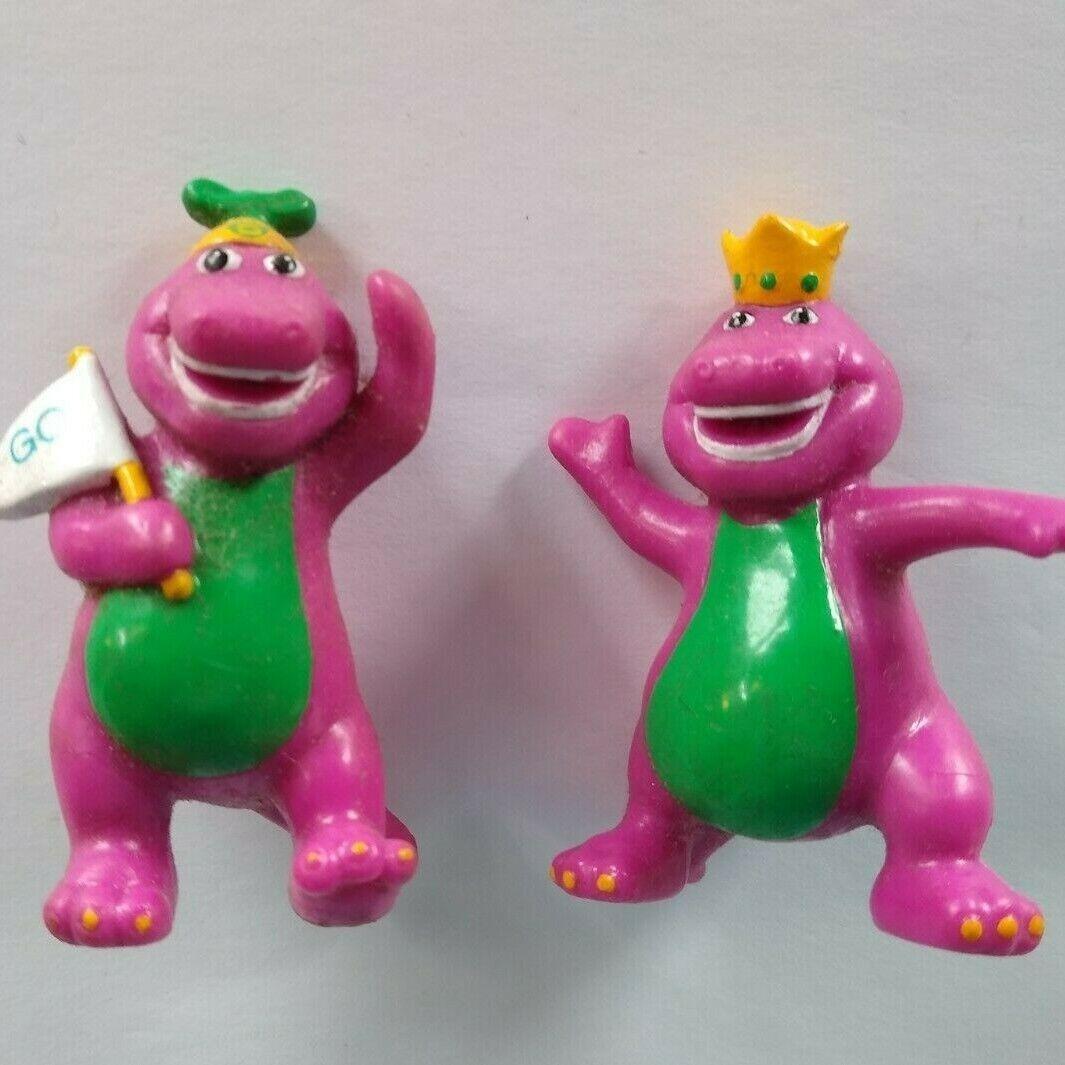 Barney Lot Of (2) Lyons Group 1993 Original Toy Figures 2.5" Purple ...
