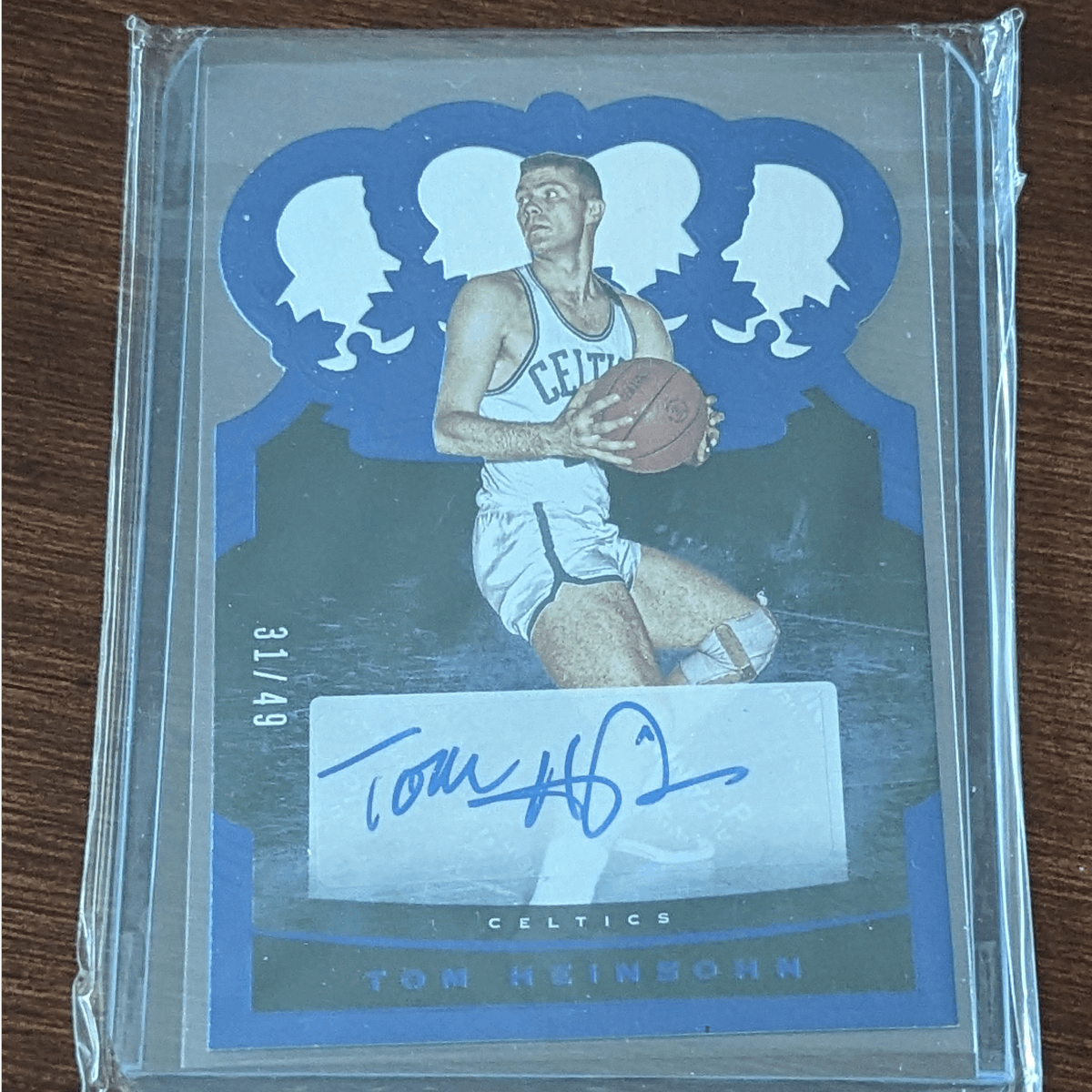 Tommy Heinsohn 2020-21 Crown Royale Blue Autograph /49 Boston Celtics