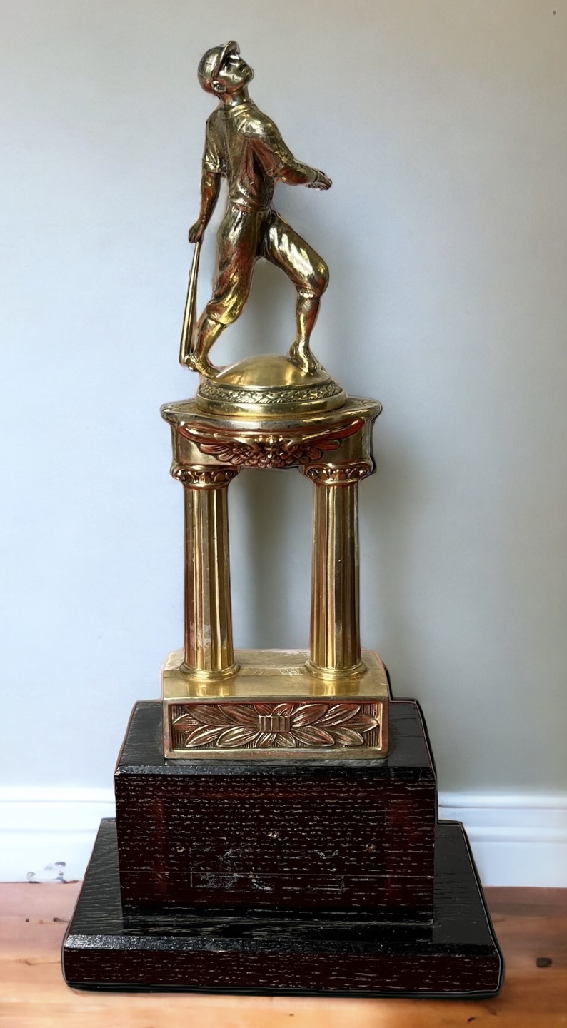 Vintage Circa 1940's Weidlich Brothers Brand Figural Baseball Batter Trophy