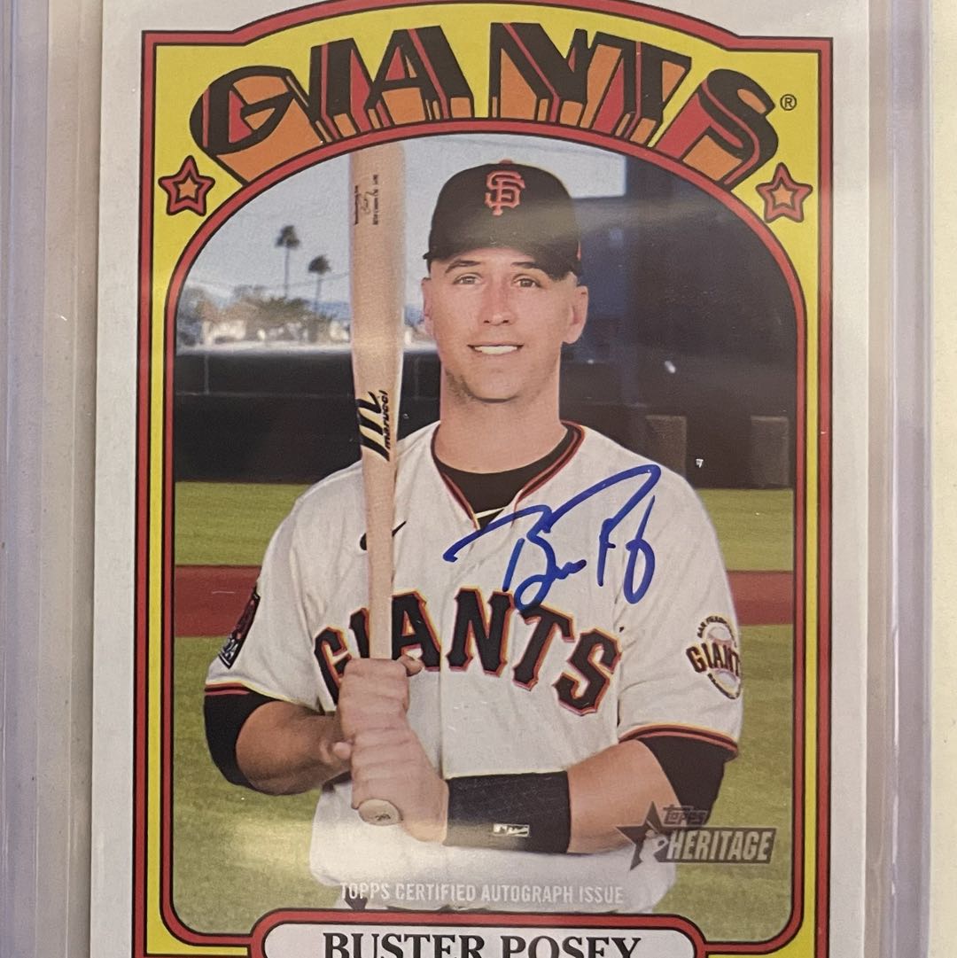 BUSTER POSEY 2021 Topps Heritage Autograph