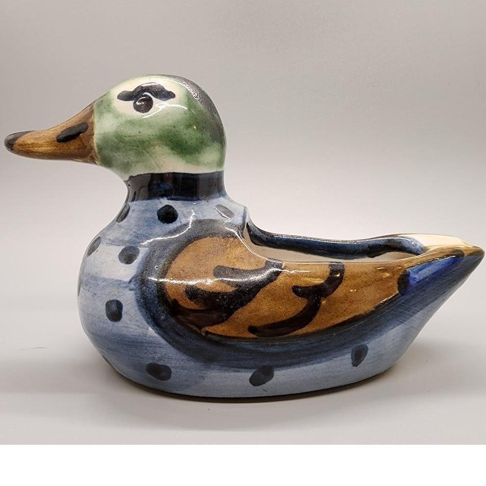 Vintage M A Hadley Pottery Duck Ashtray, Succulent Planter, Votive Holder