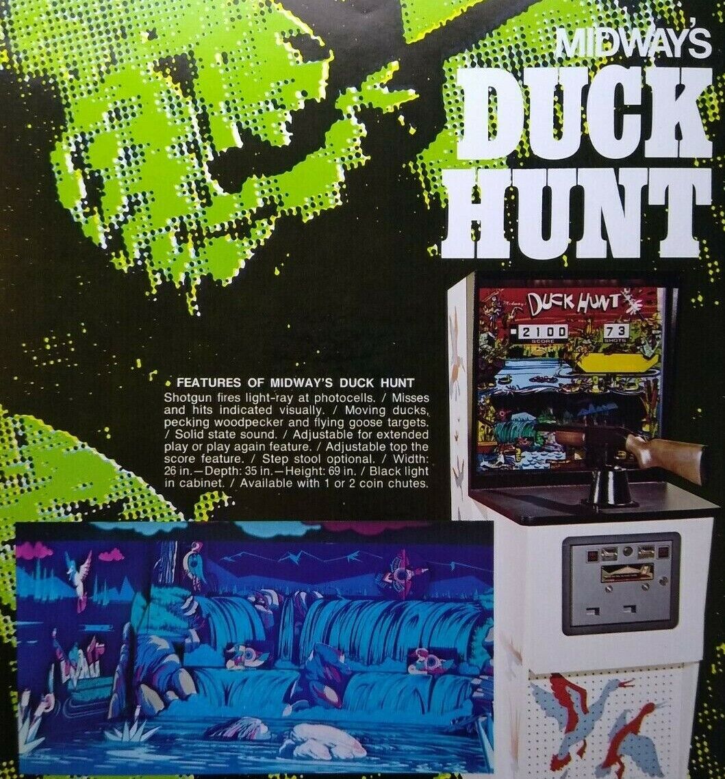 Duck Hunt Arcade Flyer Vintage Original 1973 Retro Game Artwork 8.5" x 11"