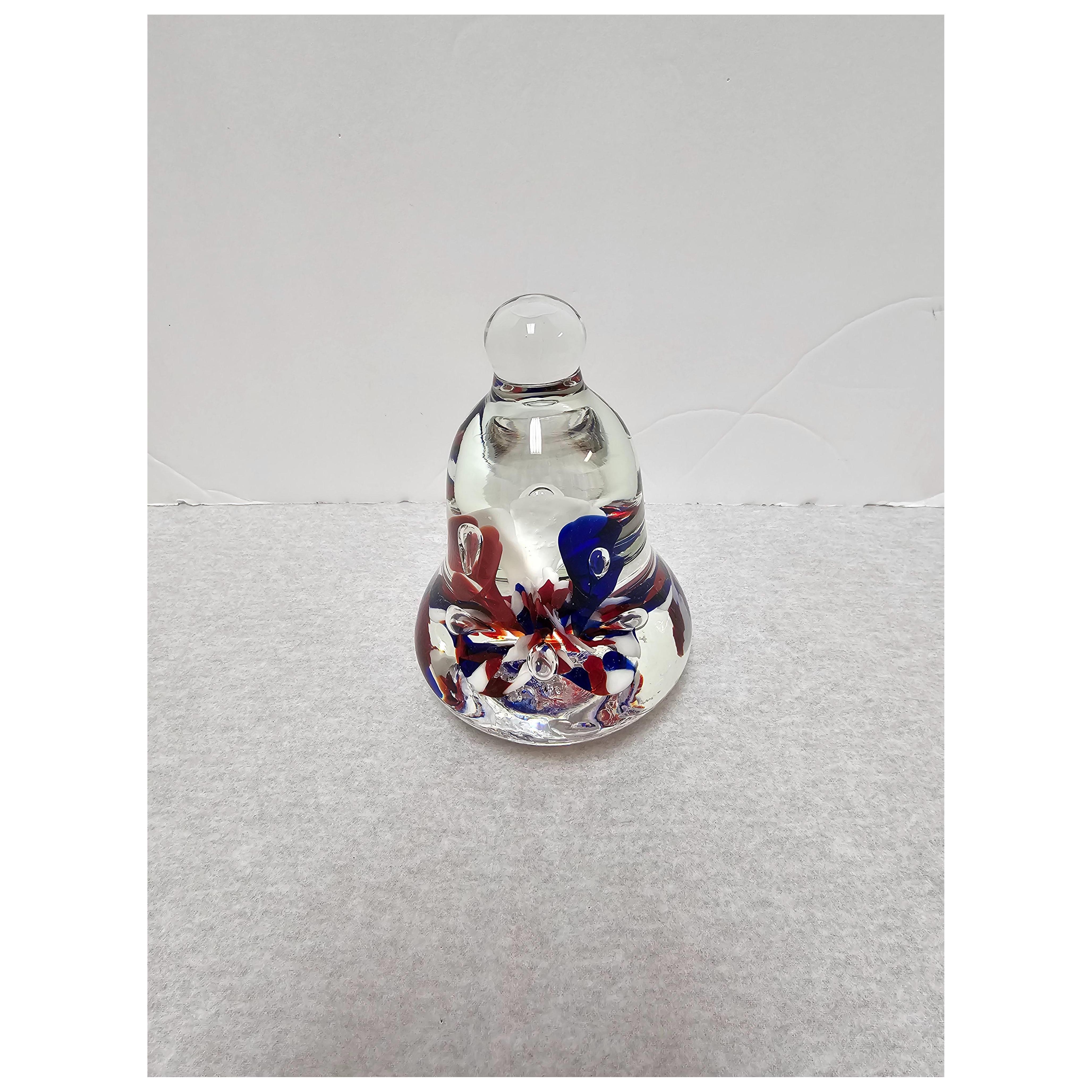 2003 Joe Rice Red, White And Blue Bell Paperweight
