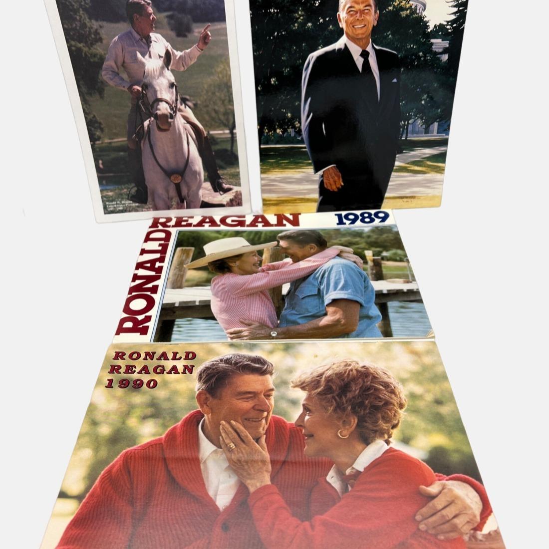 Vintage President Ronald Reagan Memorabilia 1989 & 1990 Calendars and 2 ...