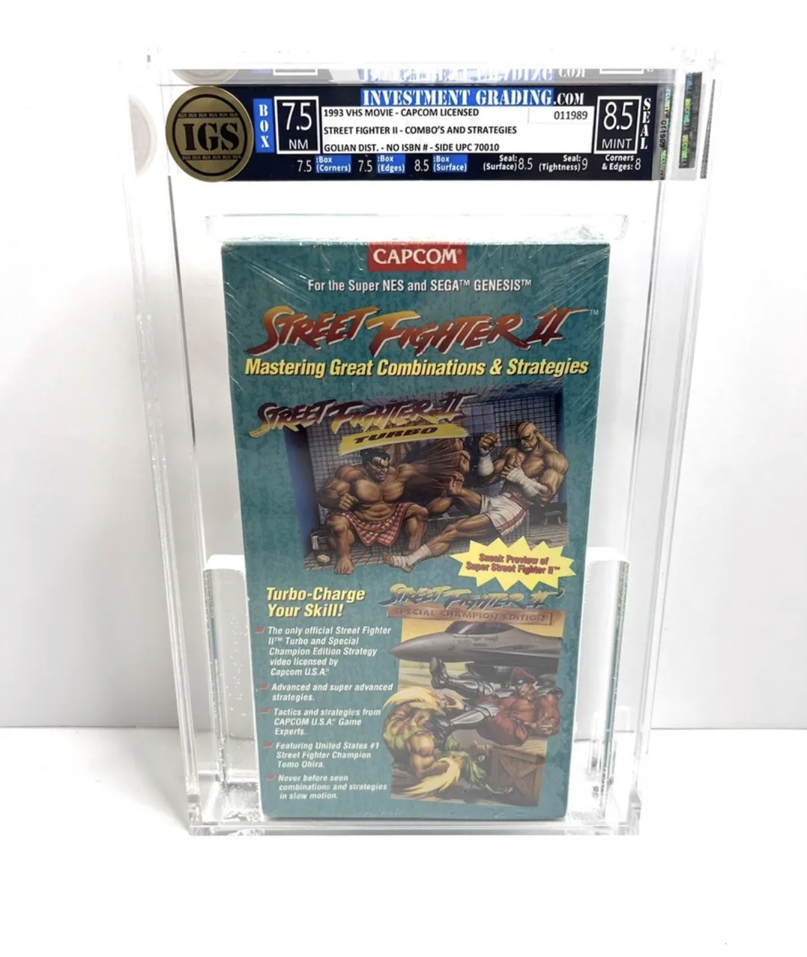 New Street Fighter II Capcom Tips & Tricks VHS IGS 7.5 Box 8.5 Seal ...