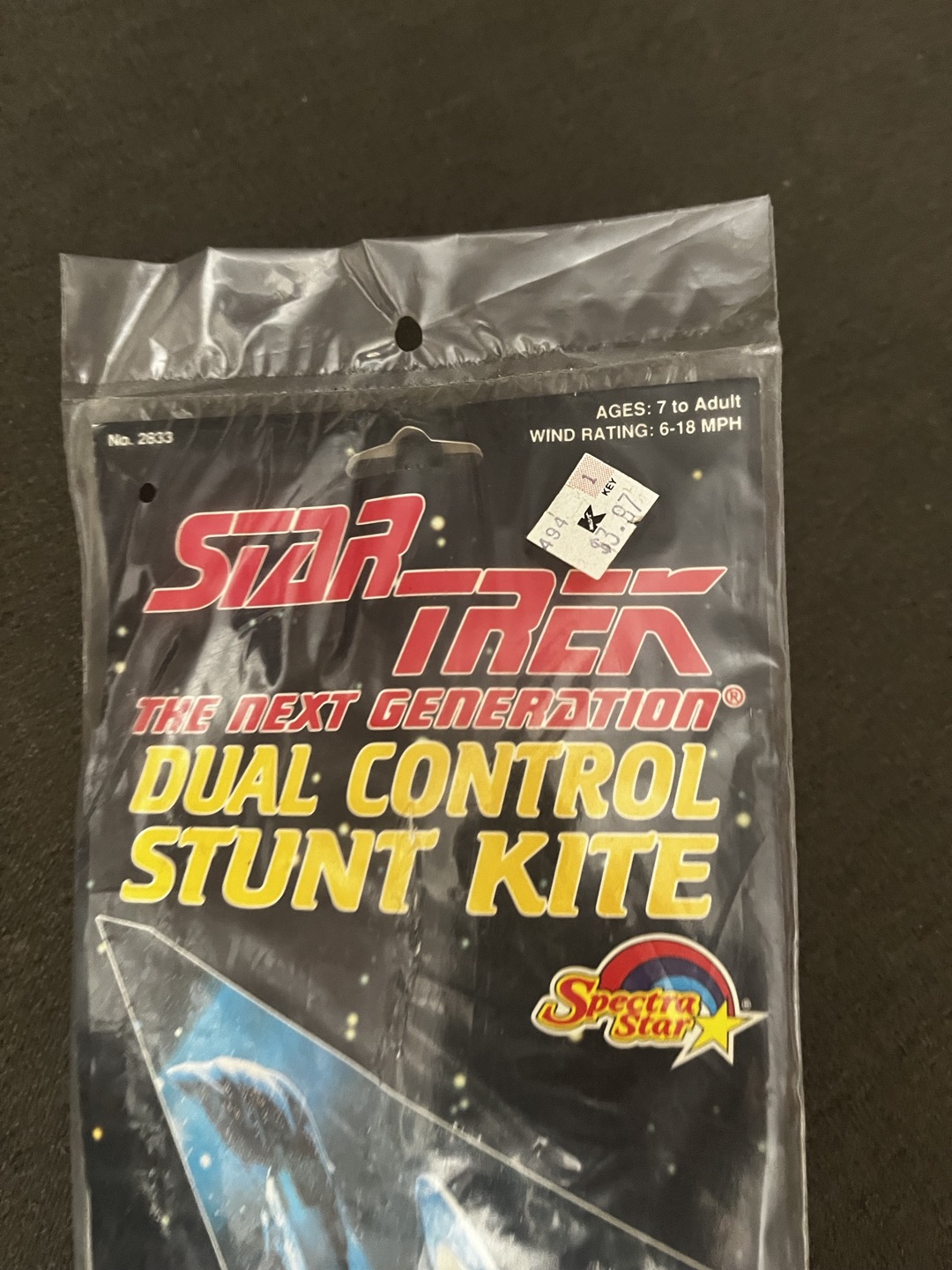 Star Trek Next Generation Dual Control Stunt Kite Pre-Assembled NEW NOS ...