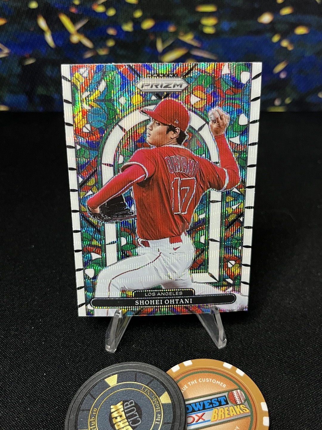 Shohei Ohtani Stained Glass Refractor Los Angeles Angels