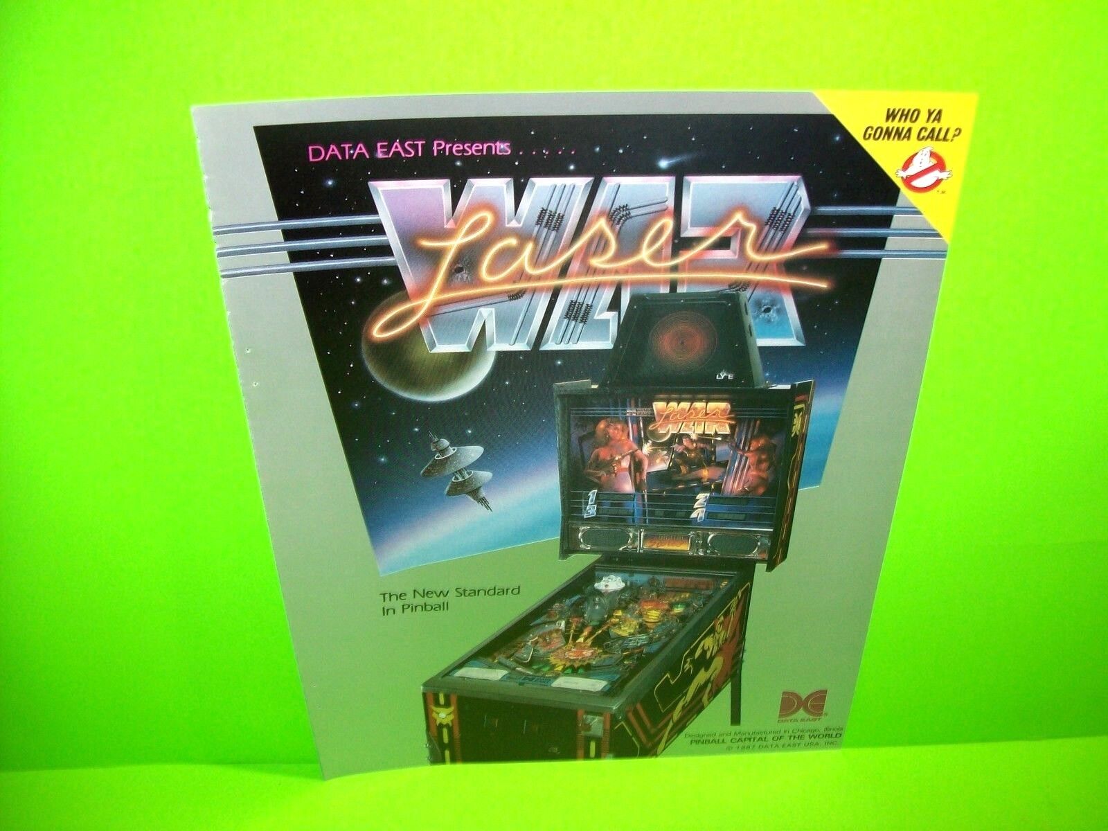 LASER WAR Pinball Machine Pull Out Trade Magazine Print Ad Retro Vintage