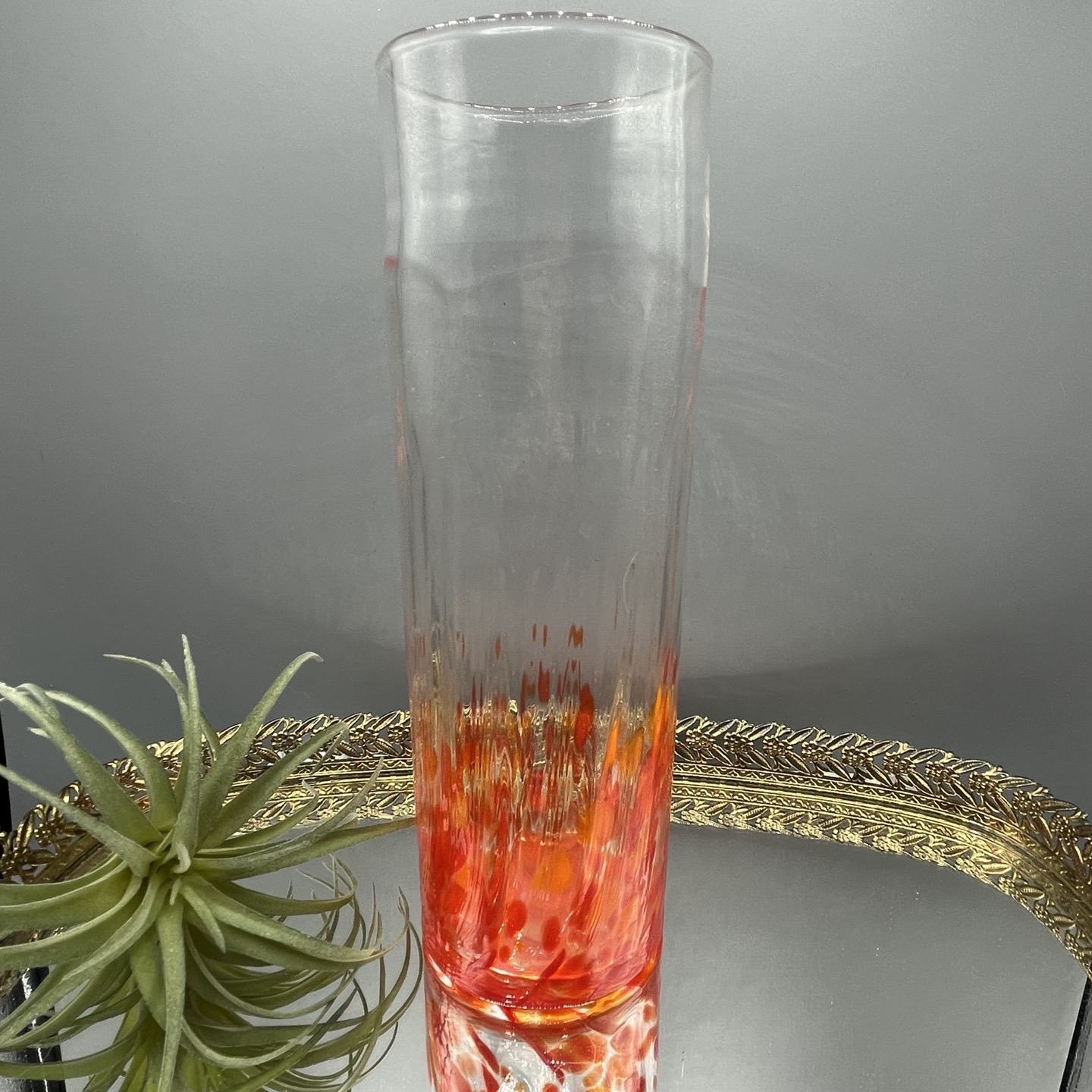 Recycled Glass Birth Month Flower Vase October Marigold Created by ...