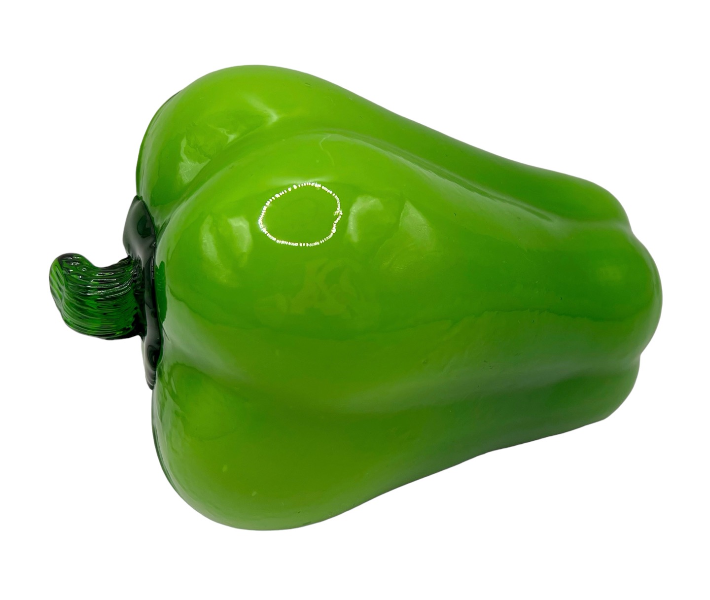 Hand Blown Art Glass Green Bell Pepper Vegetable Figurine