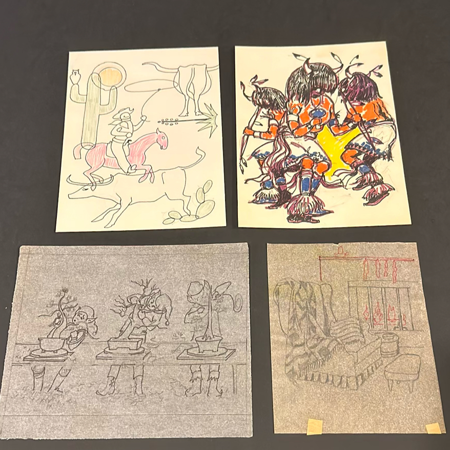 Two Tracing Orginaly Tracing Paper And Drawing