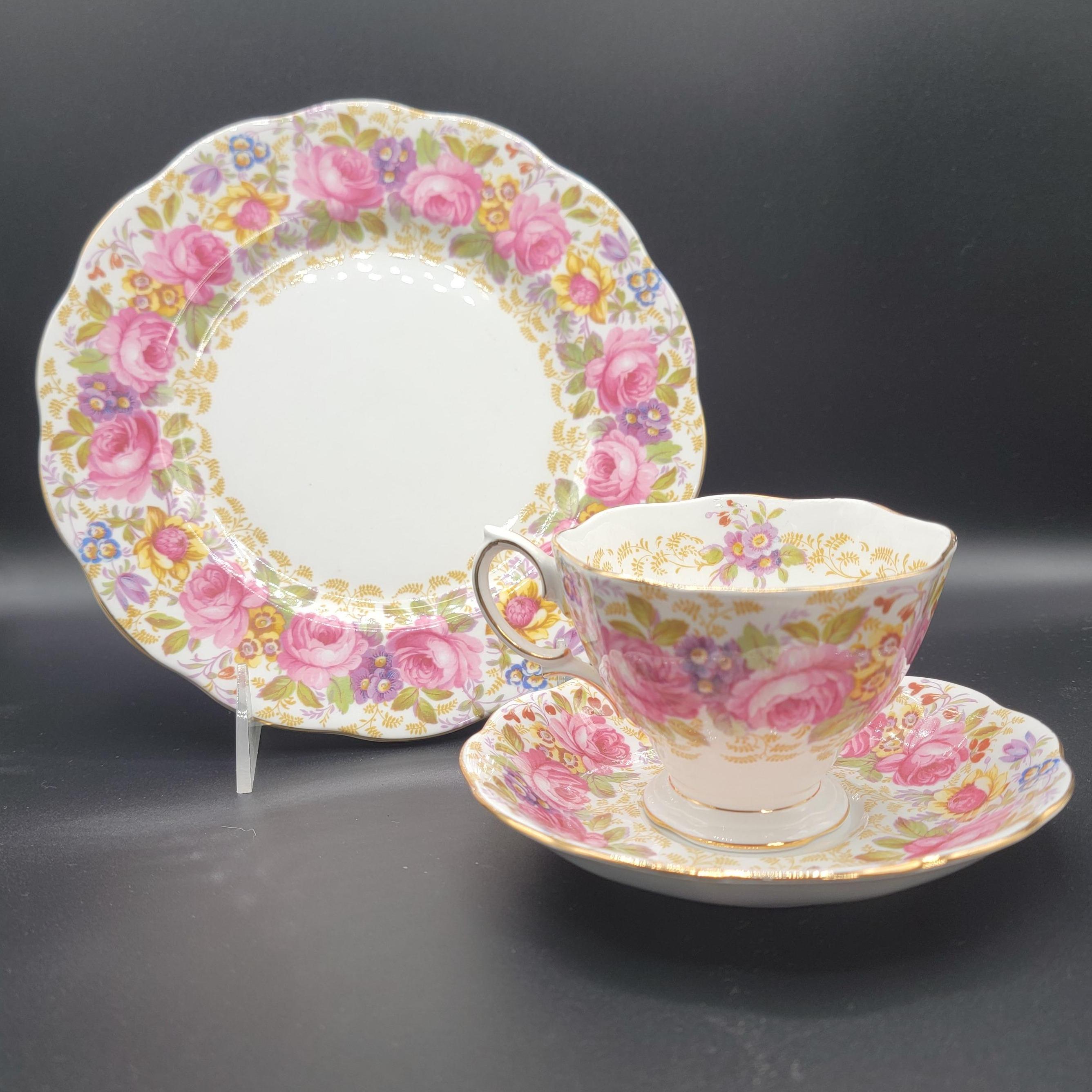 Royal Albert SERENA Bone China Tea Cup Saucer Plate Set, Bone China ...