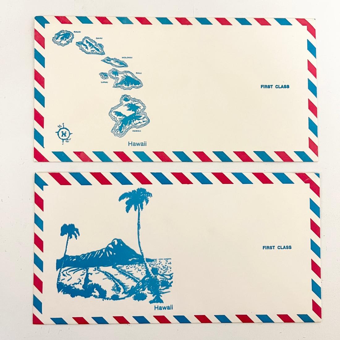 Hawaiian Islands Volcano First Class Air Mail Envelopes Vintage