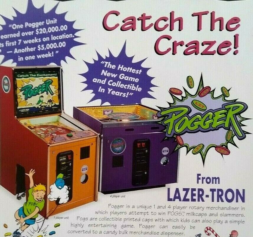 Pogger Arcade Flyer Original Redemption Game Vintage Promo Art