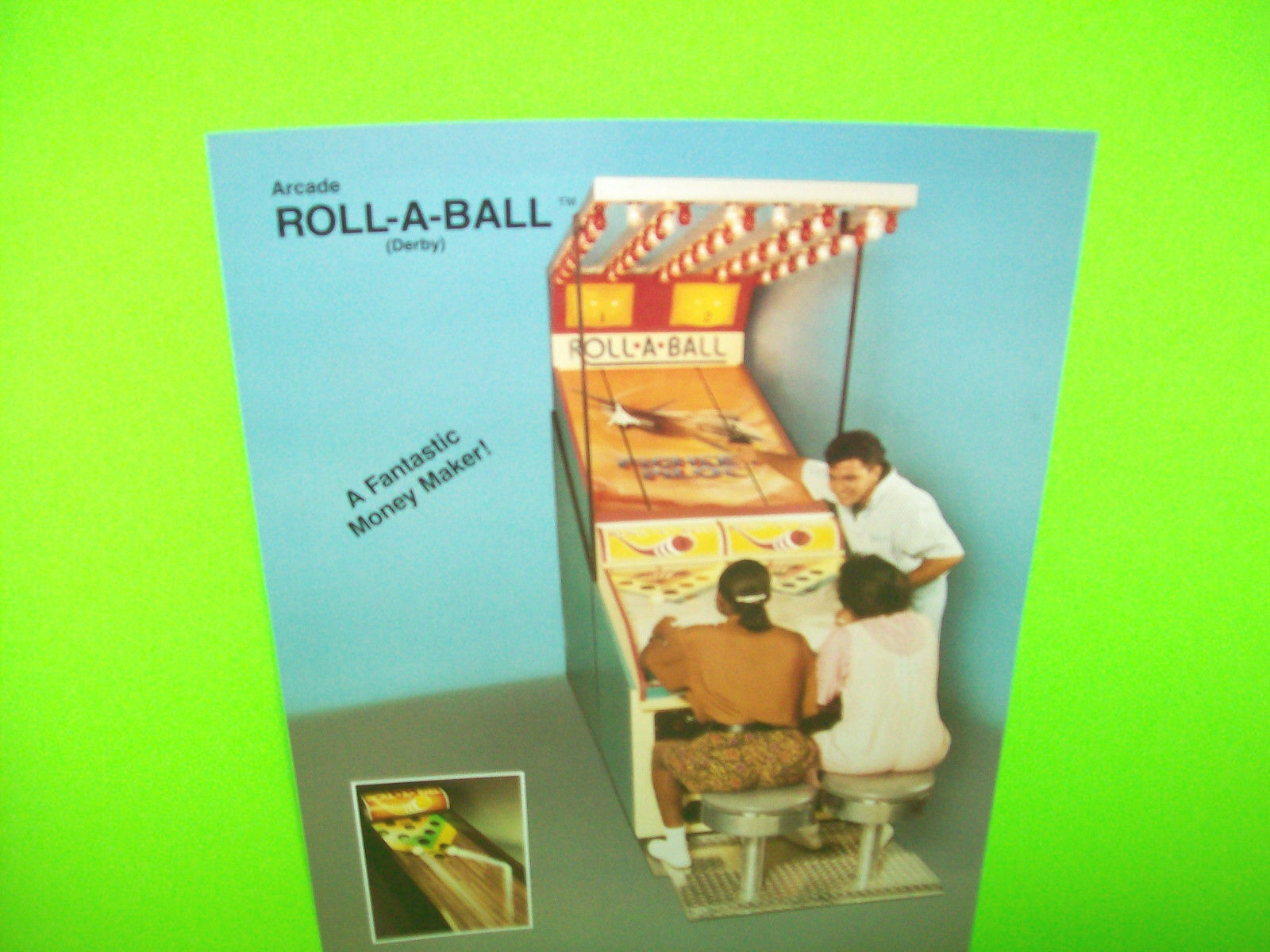 ROLL A BALL Original 1989 Redemption Arcade Game Sales Flyer