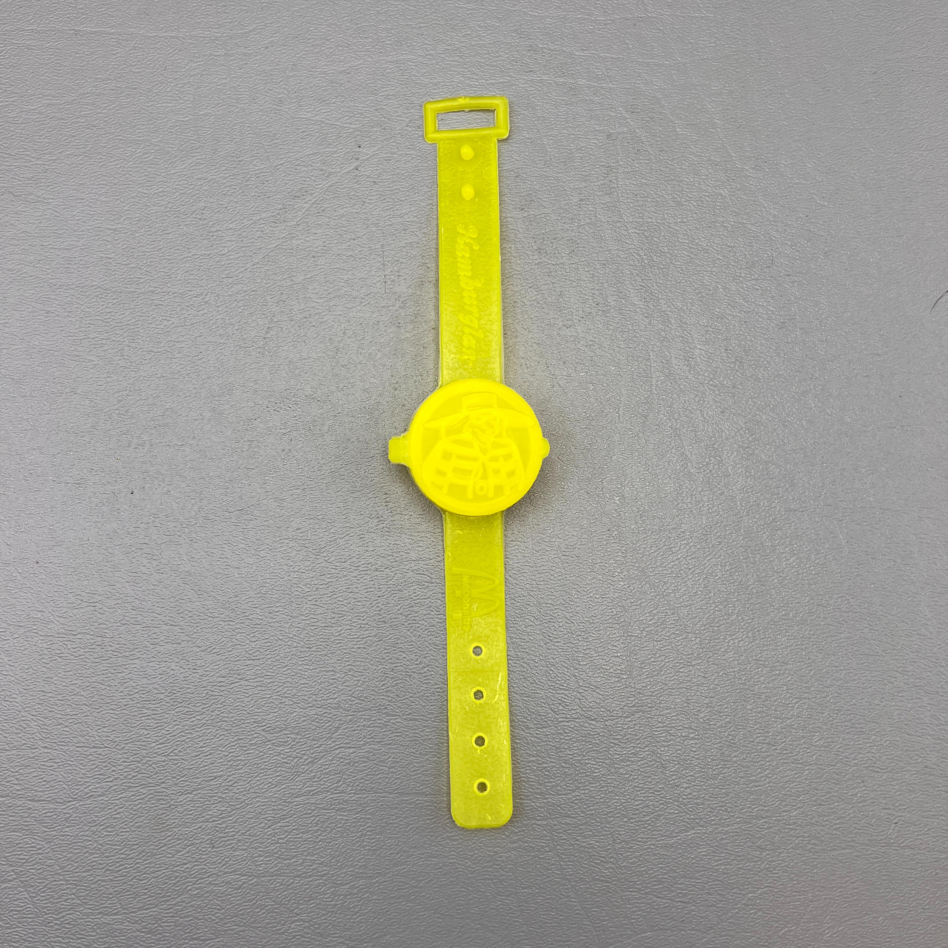 Vintage McDonalds Hamburglar Stash Watch Coin Secret Compartment Yellow New