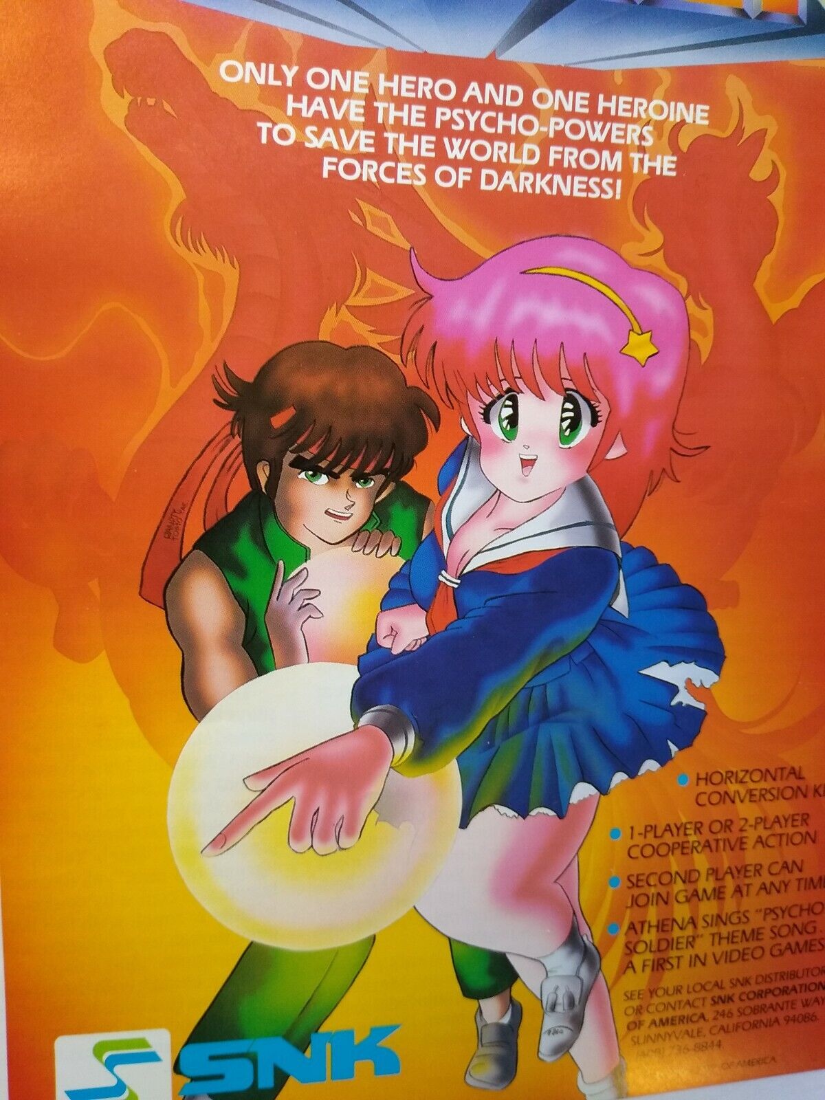 Psycho Soldier Arcade Magazine AD For Video Game Vintage Advertising ...