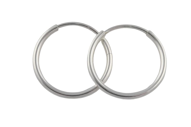 925 Sterling Endless Silver Hoops- USA Product-20mm-30mm-45mm- 2 pieces ...