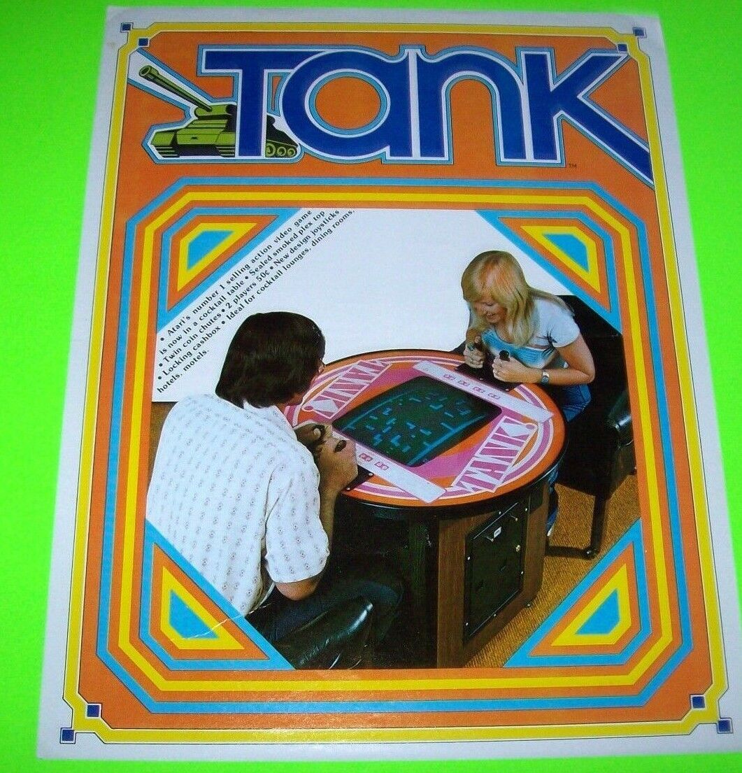 TANK Arcade Game FLYER Original Unused Kee Games 1975 Retro Video Promo Art