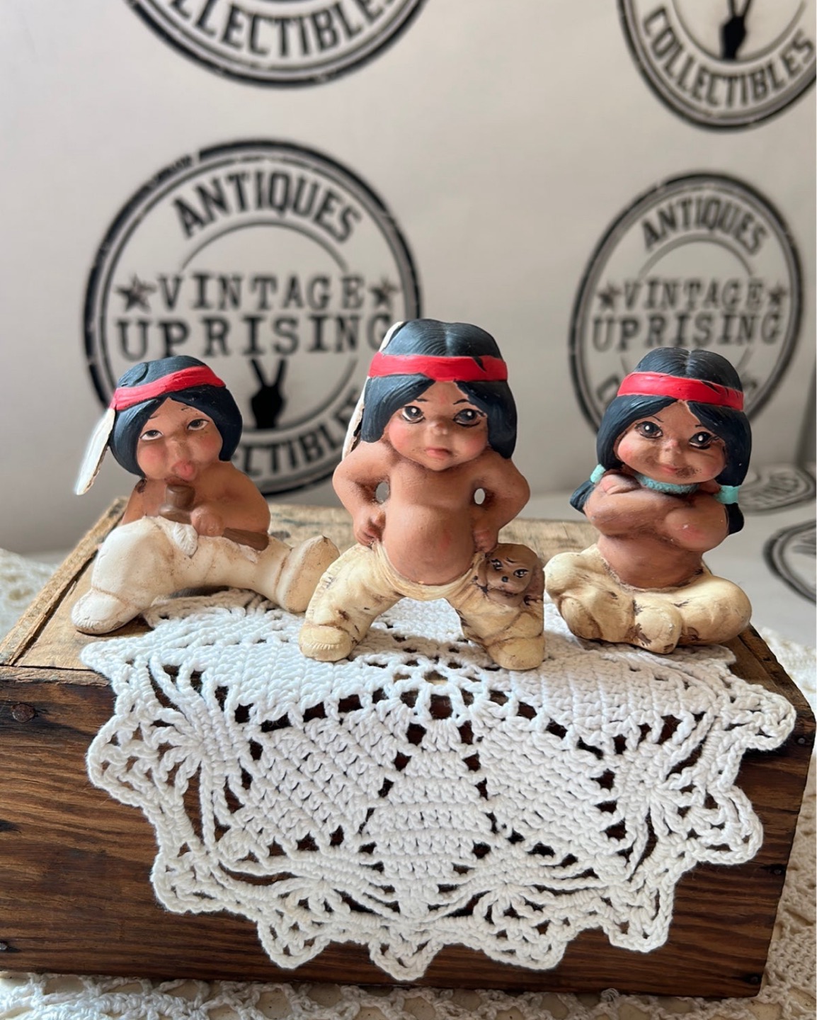 Vintage Three Little Indian Boys figurines