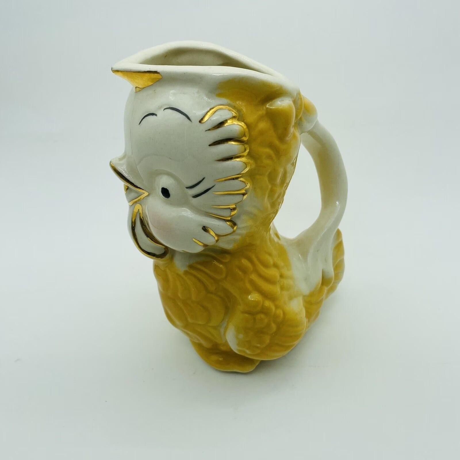 #1318 Vintage SHAWNEE Ceramic Pottery Bird Jug Pitcher Rooster Chicken ...