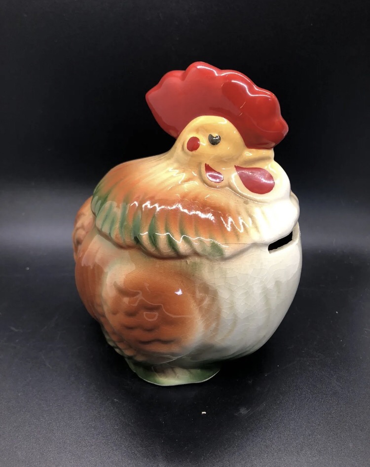 Vintage Rooster Chicken Bank