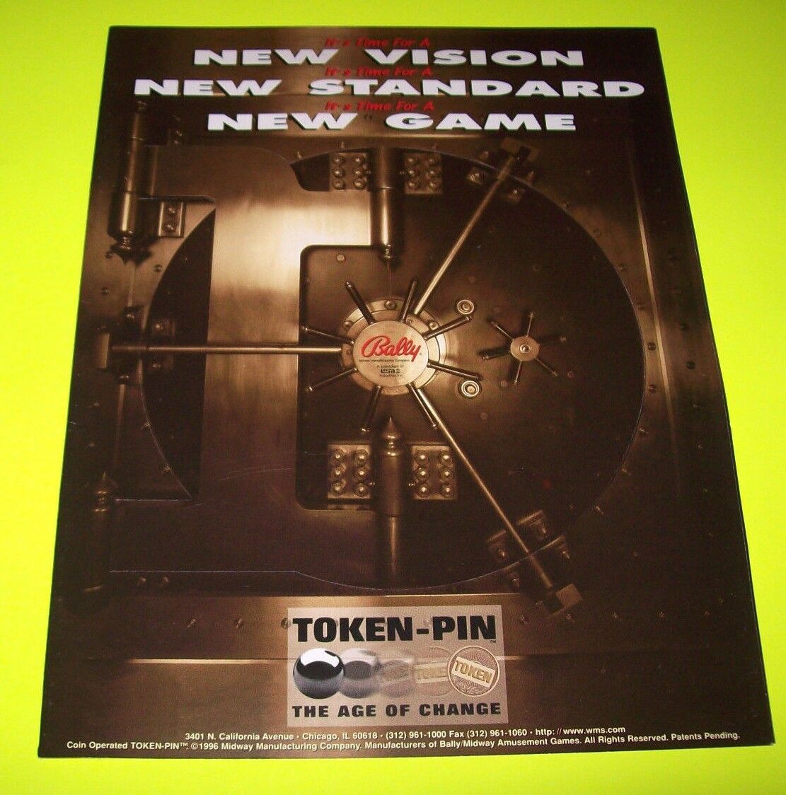 SAFECRACKER Pinball Flyer 1996 UNOPENED Original NOS Vintage Artwork Promo