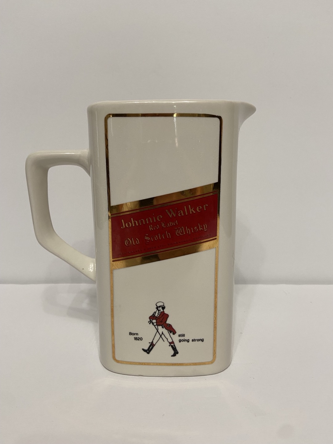 Johnnie Walker Pitcher Red Label Old Scotch Whiskey Italian Pottery ...