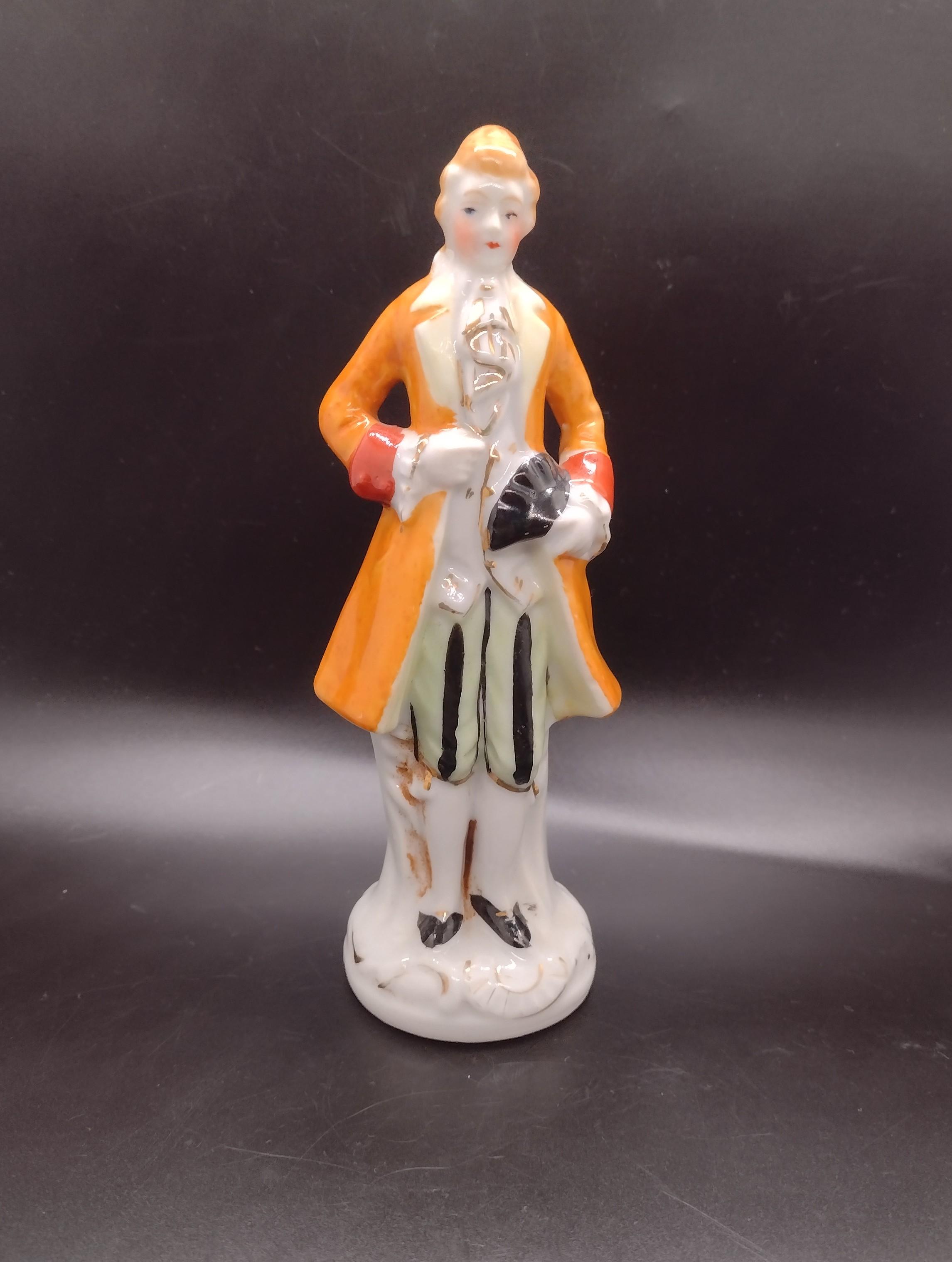 French Colonial Officer Gentleman Porcelain Figurine Japan Decor