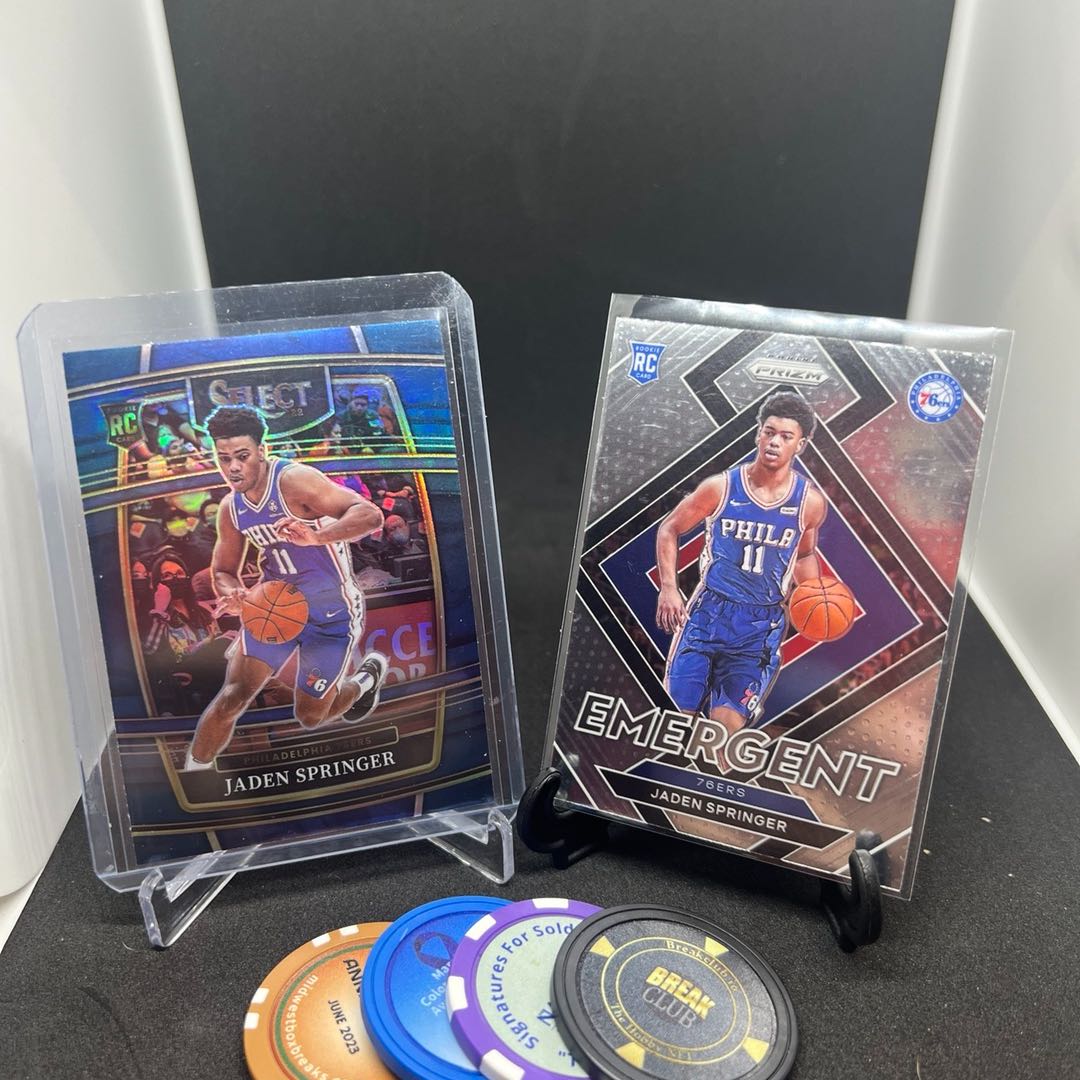 Jaden Springer 2021-22 Panini Select Blue & Panini Prizm Emergent ...