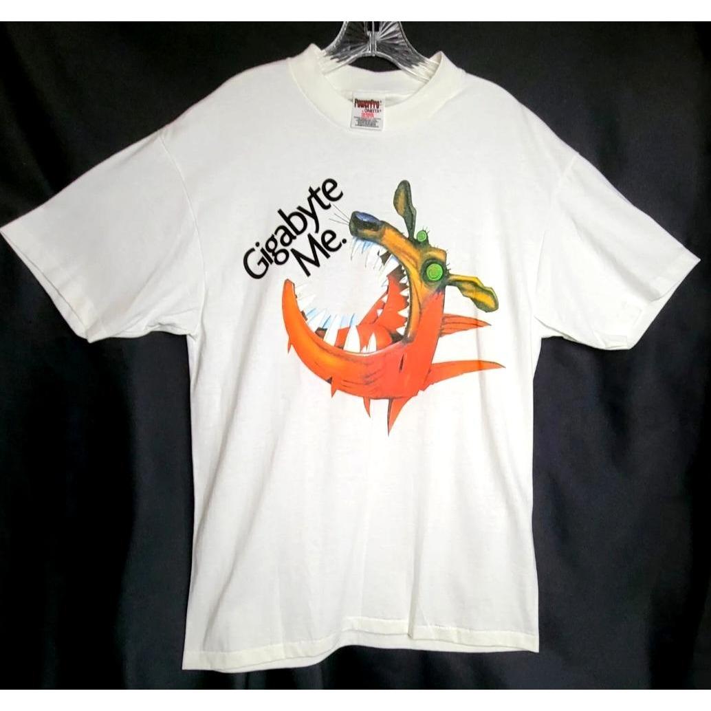 Y2K GIGABYTE ME SyQuest Single Stitch Graphic Tshirt Tech Geek Sz L ...
