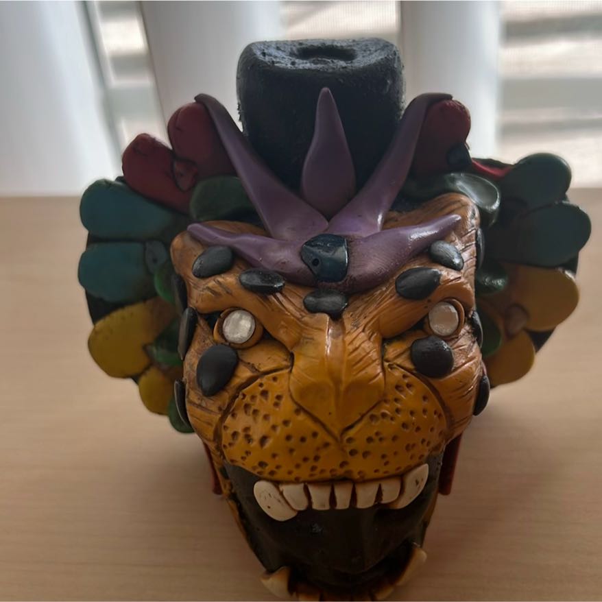 Aztec Mexican, clay pottery figurine