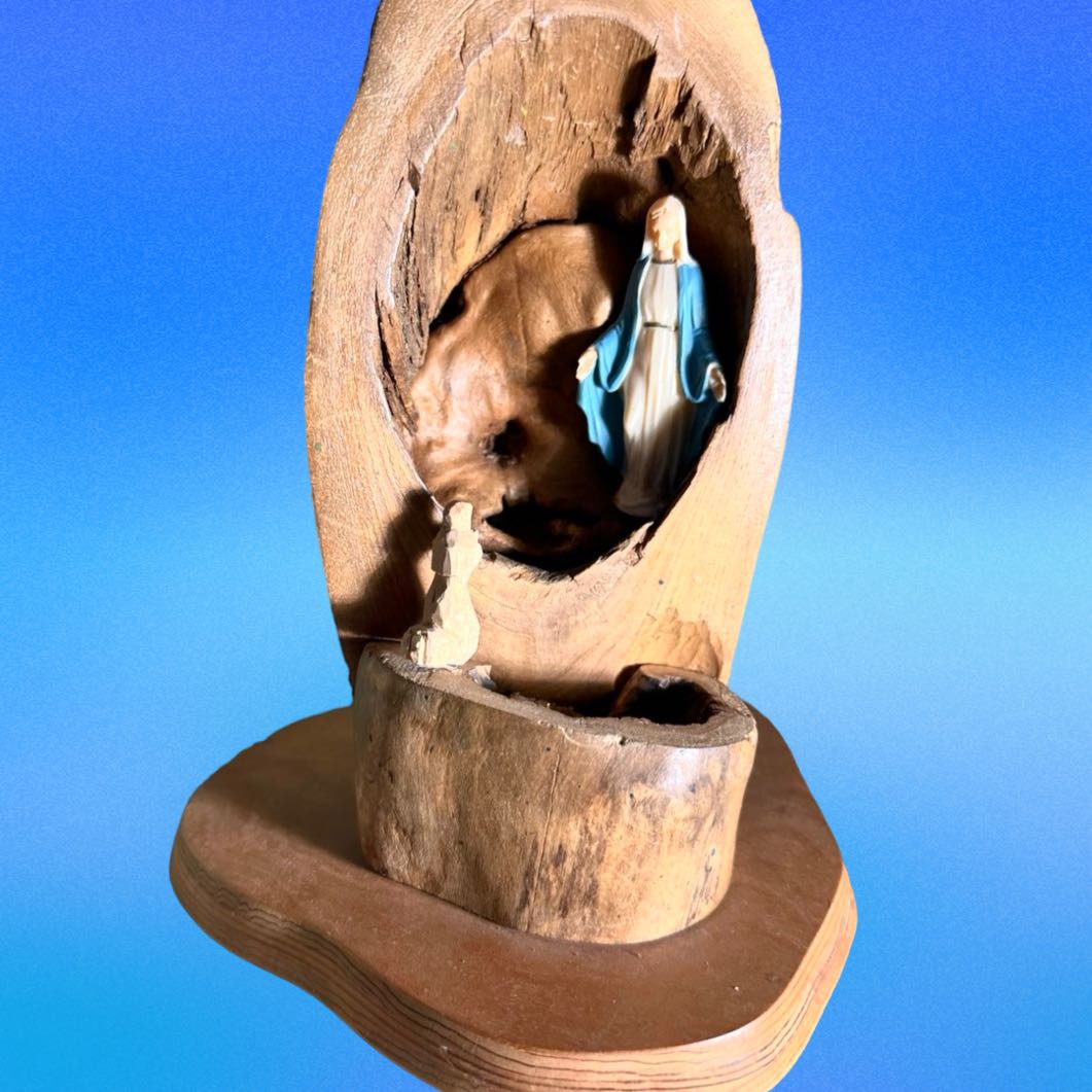 Vintage Wood Shrine Made by Poor Clare Nuns Rockford Illinois shrine in ...