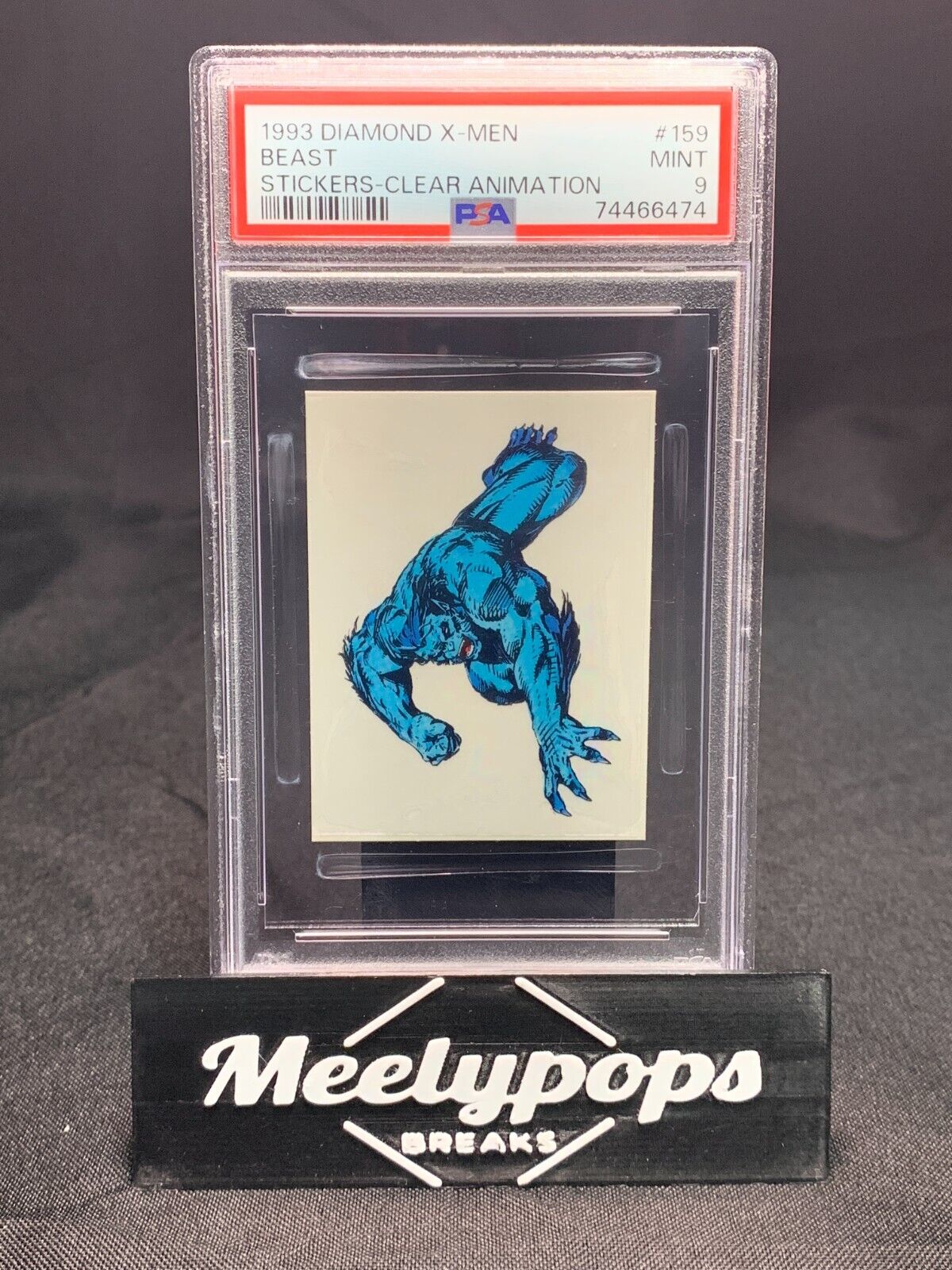 Beast 1993 Diamond X-Men Stickers Clear Animation #159 PSA 9 Highest POP 1