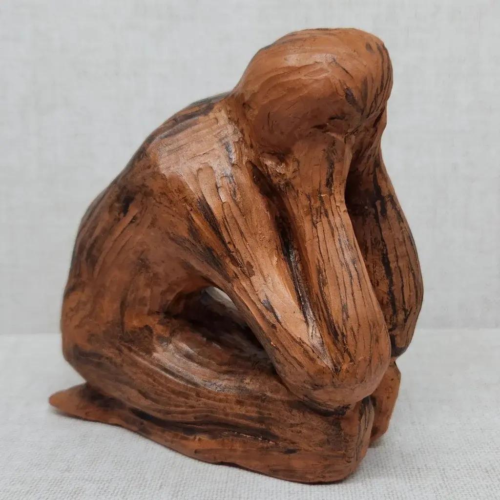 Handcrafted Clay Sculpture Figurine, Johansson, Misery, Sadness, Hands ...