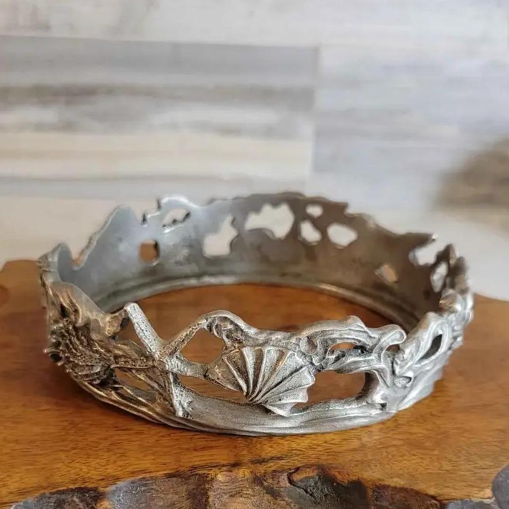 Vintage Seashell Pewter Votive Candle Holder by Etain Zinn 1994 Seagull ...