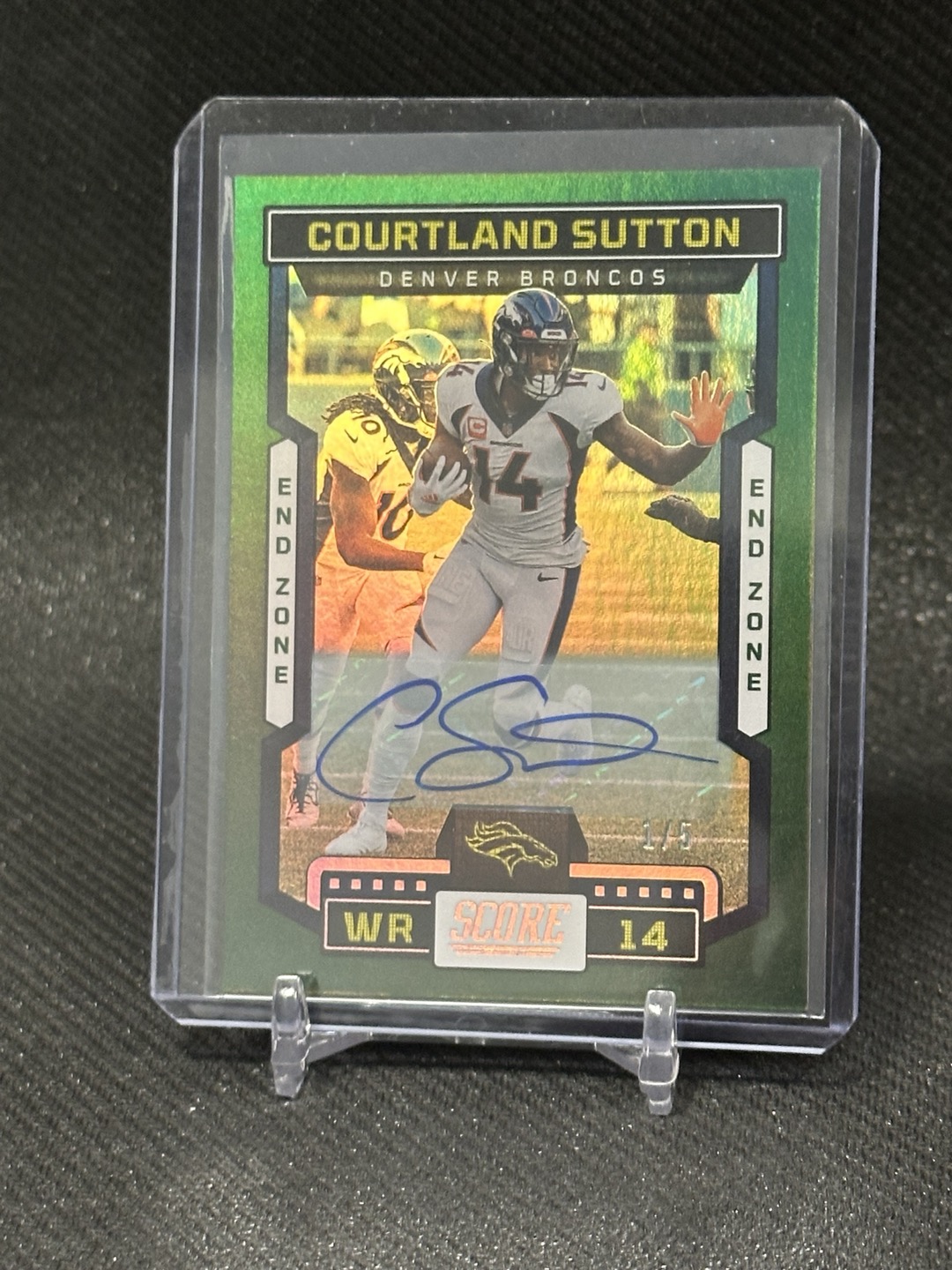 Courtland Sutton Auto 1/5 2023 Score Denver Broncos