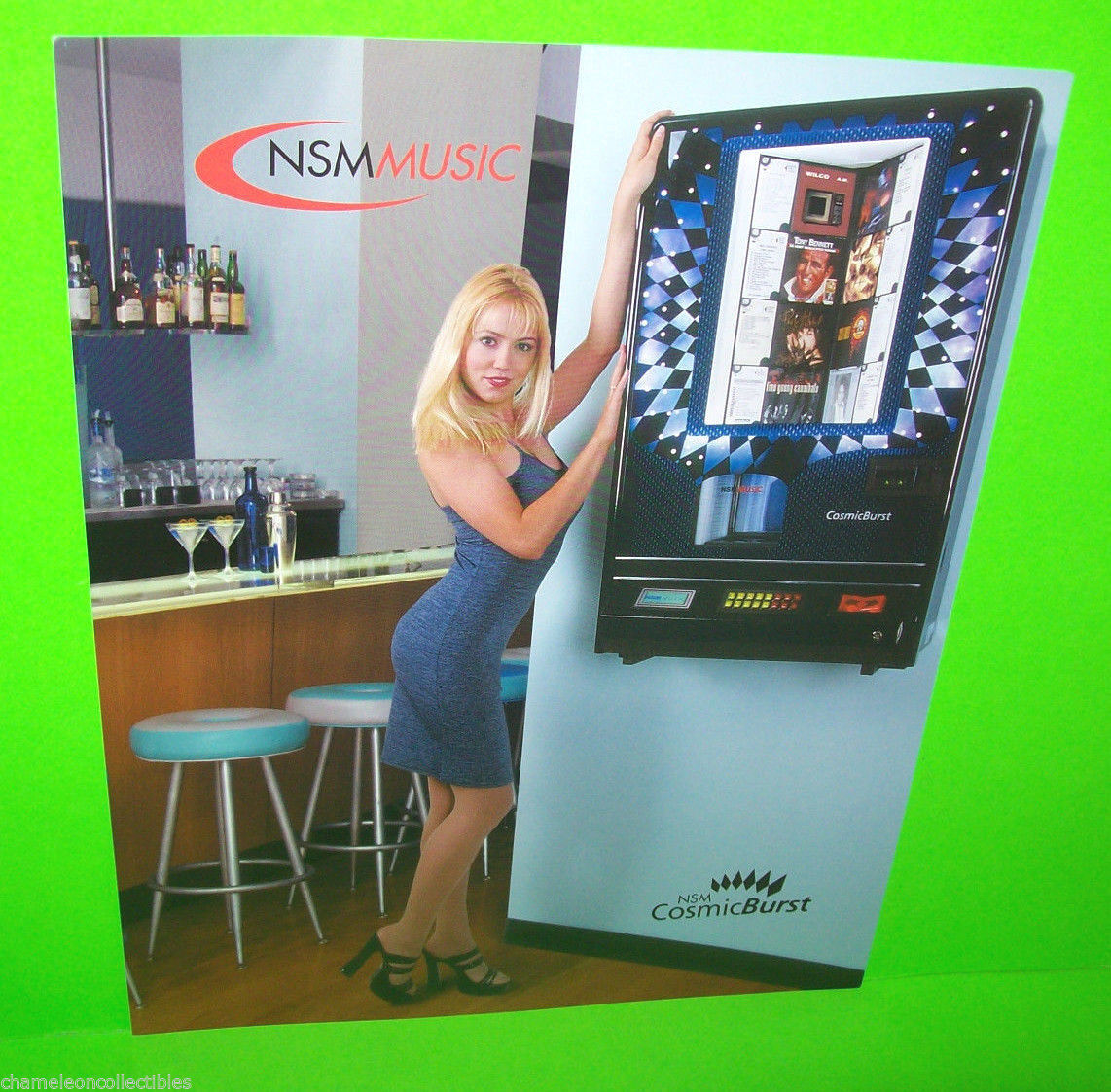 COSMIC BURST 1999 ORIGINAL PHONOGRAPH JUKEBOX PROMO SALES FLYER NSM
