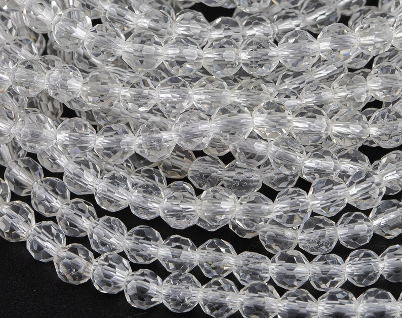 Natural Clear Quartz, High Quality in Faceted Round 4mm AAA Quality ...