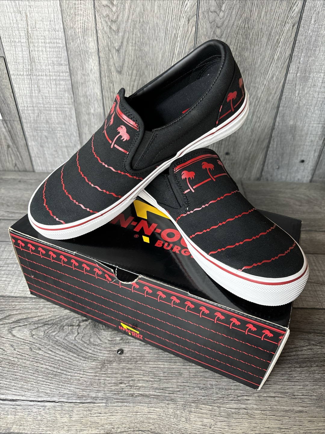 In-N-Out Burger Canvas Black/Red Drink Cup Shoes Men’s 11 Women’s 13 ...