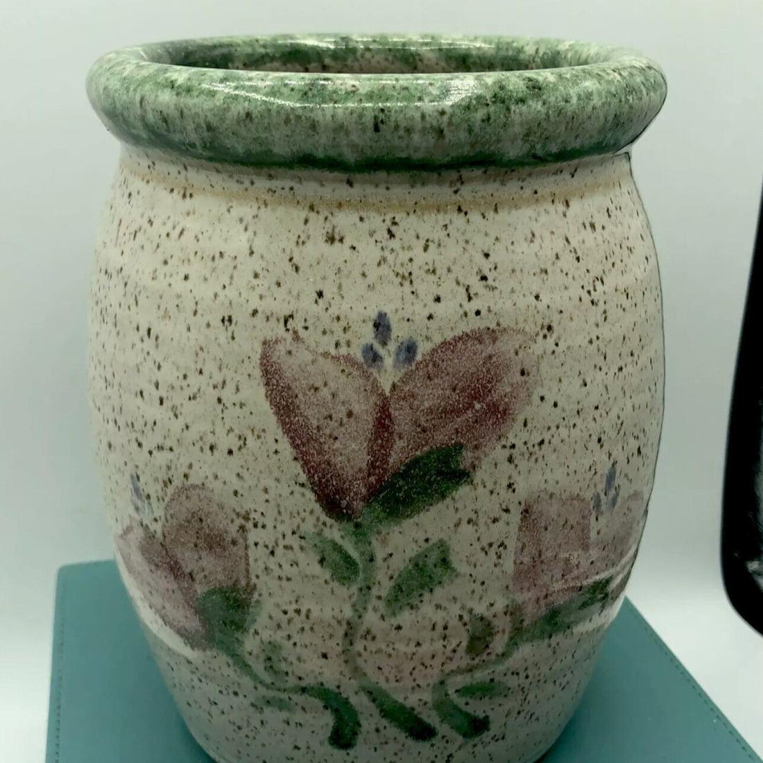 Original Parsley Pottery Magnolia Utensil Holder / Planter / Vase #2