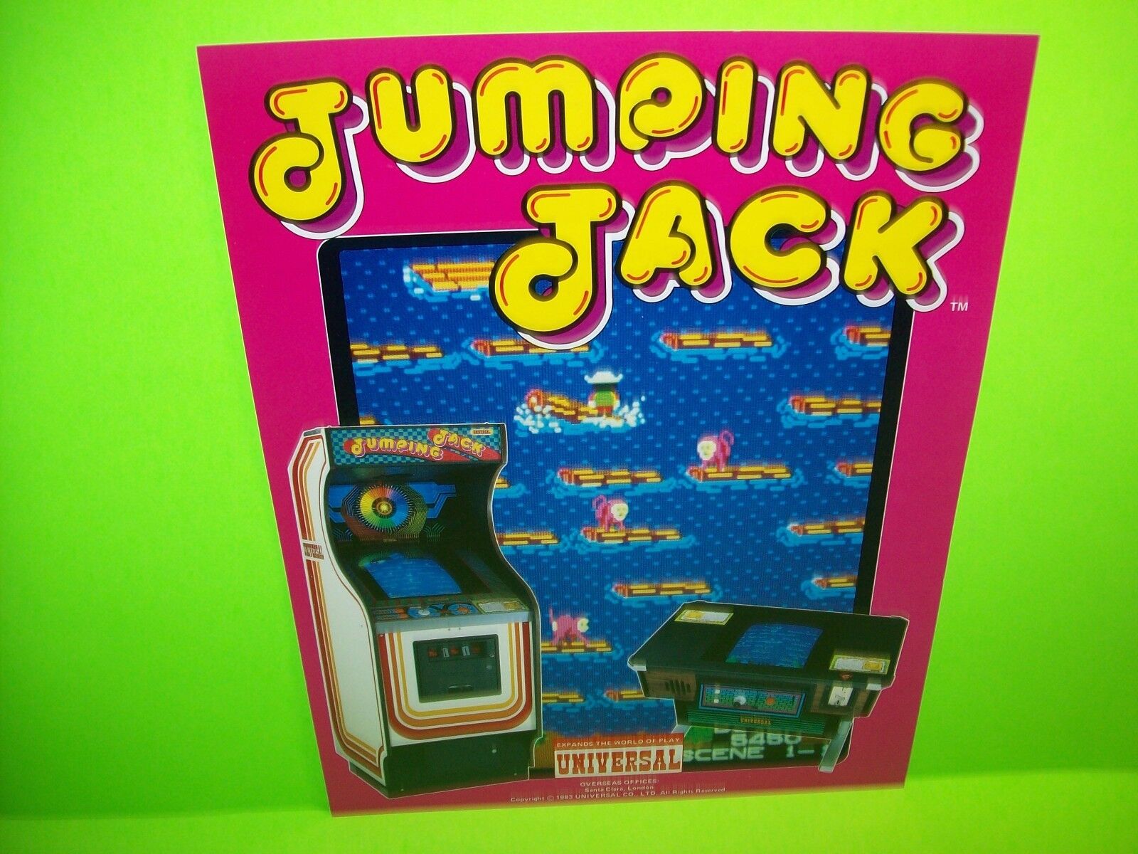Universal JUMPING JACK Original NOS 1983 Video Arcade Game Promo Flyer ...
