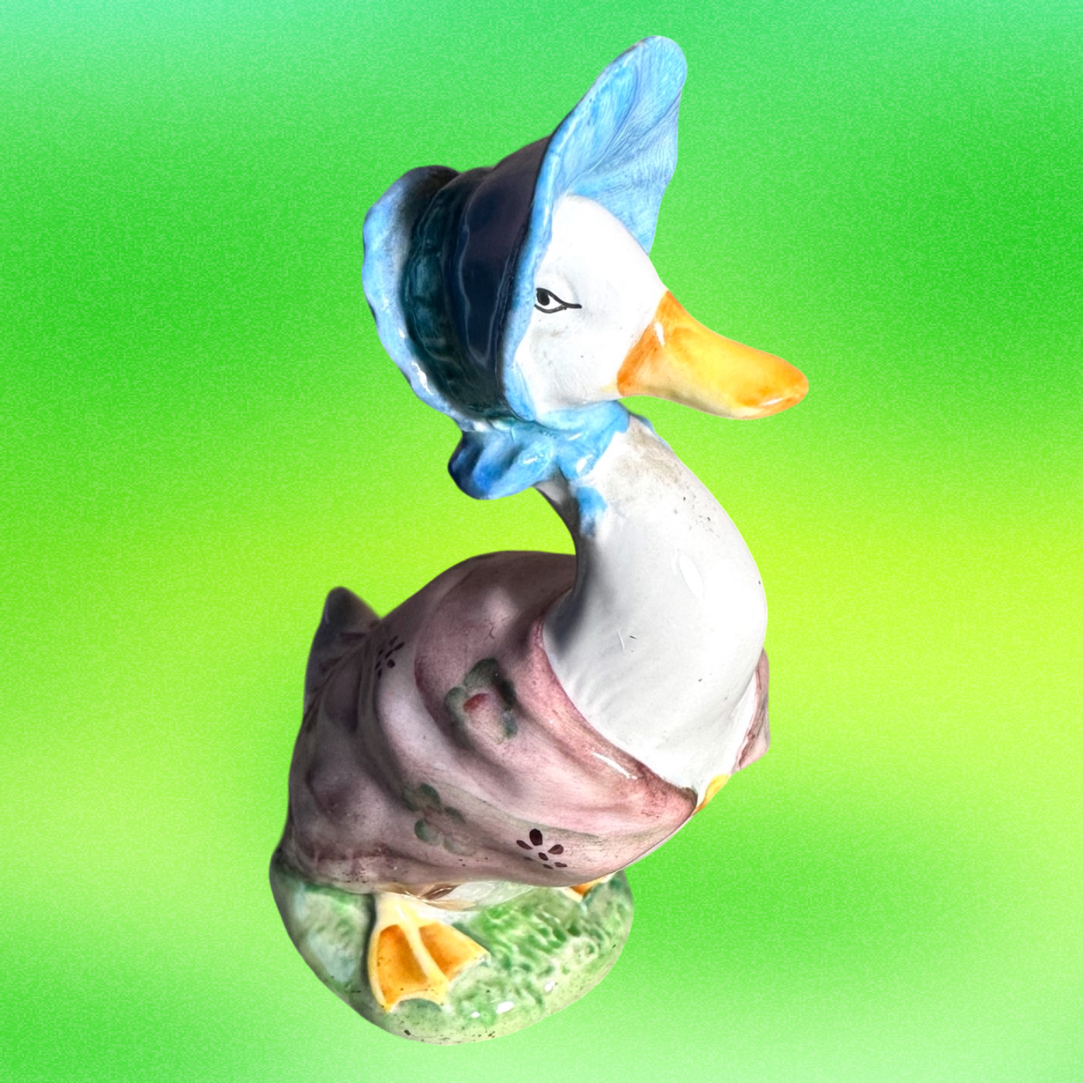 Vintage Jemima puddle duck Figurine Beatrix Potter Ceramic Hand Painted ...