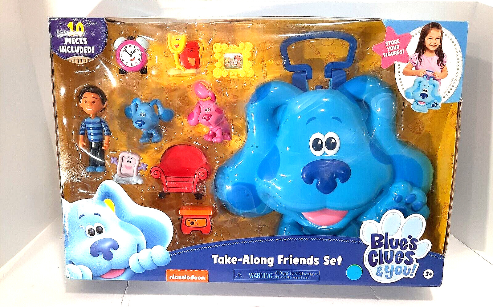 New 2020 BLUES CLUES And You TAKE-ALONG FRIENDS SET Blue 10 Pieces (NIB)