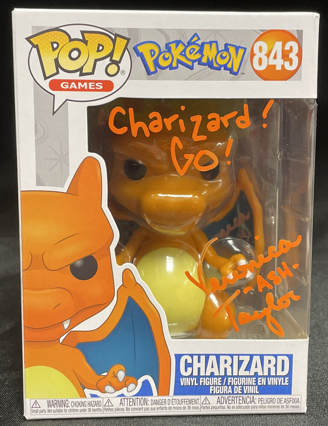 Charizard Pokemon Funko Pop 843 PSA Signed Veronica Taylor Ash Ketchum ...
