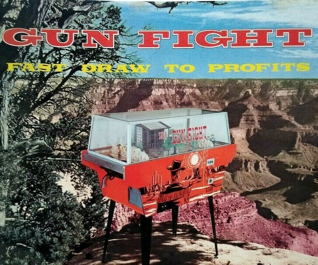 Gun Fight Arcade Flyer Original 1970 Old West Shootout Gun Artwork ...